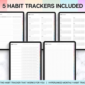 Digital Habit Tracker, Goodnotes Digital Planner, iPad Planner, Daily ...