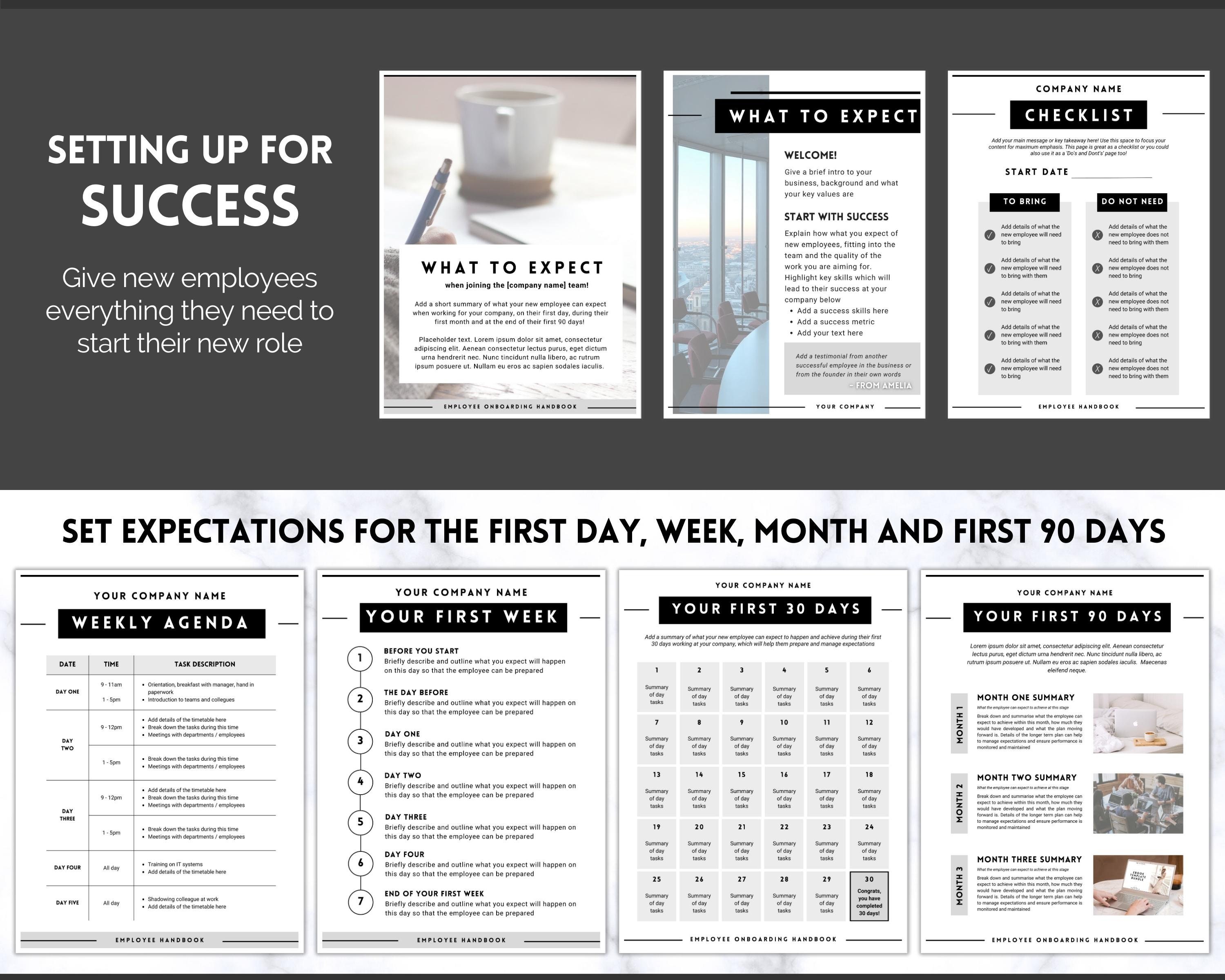 Employee Onboarding Template New Hire Handbook Welcome - Etsy UK