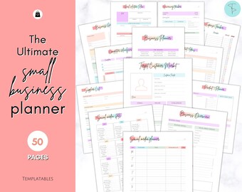 Etsy Planner, Printable Small Business Planner BUNDLE, Business Planner ...