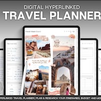 Digital Travel Planner & Journal Bundle | Travel Journal Vacation ...