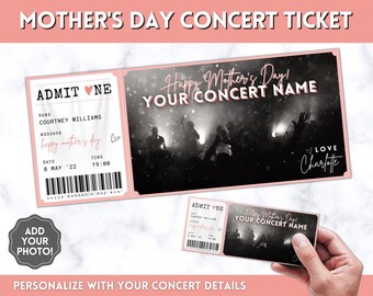 Mother's Day Concert Gift Ticket Surprise Concert - Etsy