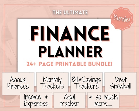 Financial Planner Printable BUNDLE Budget Template Savings | Etsy