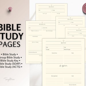 Bible Study Guide BUNDLE, 90 Bible Study Journal Templates, Soap Bible ...