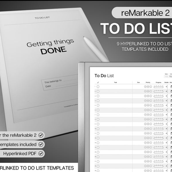 Remarkable 2 Templates - Etsy