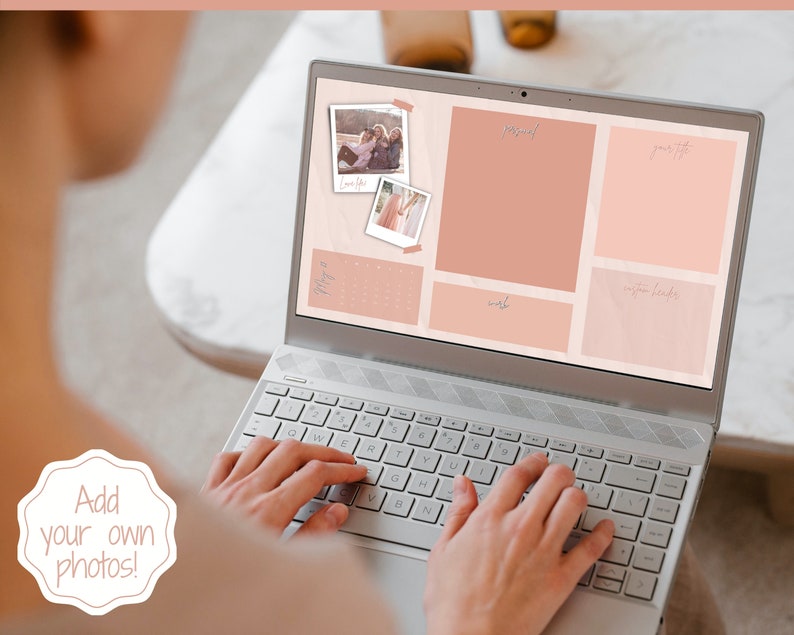 EDITABLE Desktop Wallpaper Organizer 2021 Calendar Soft - Etsy UK