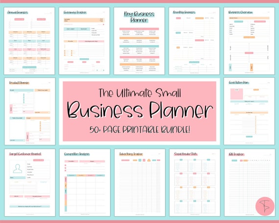 Business Planner Printable BUNDLE Small Business Planner - Etsy