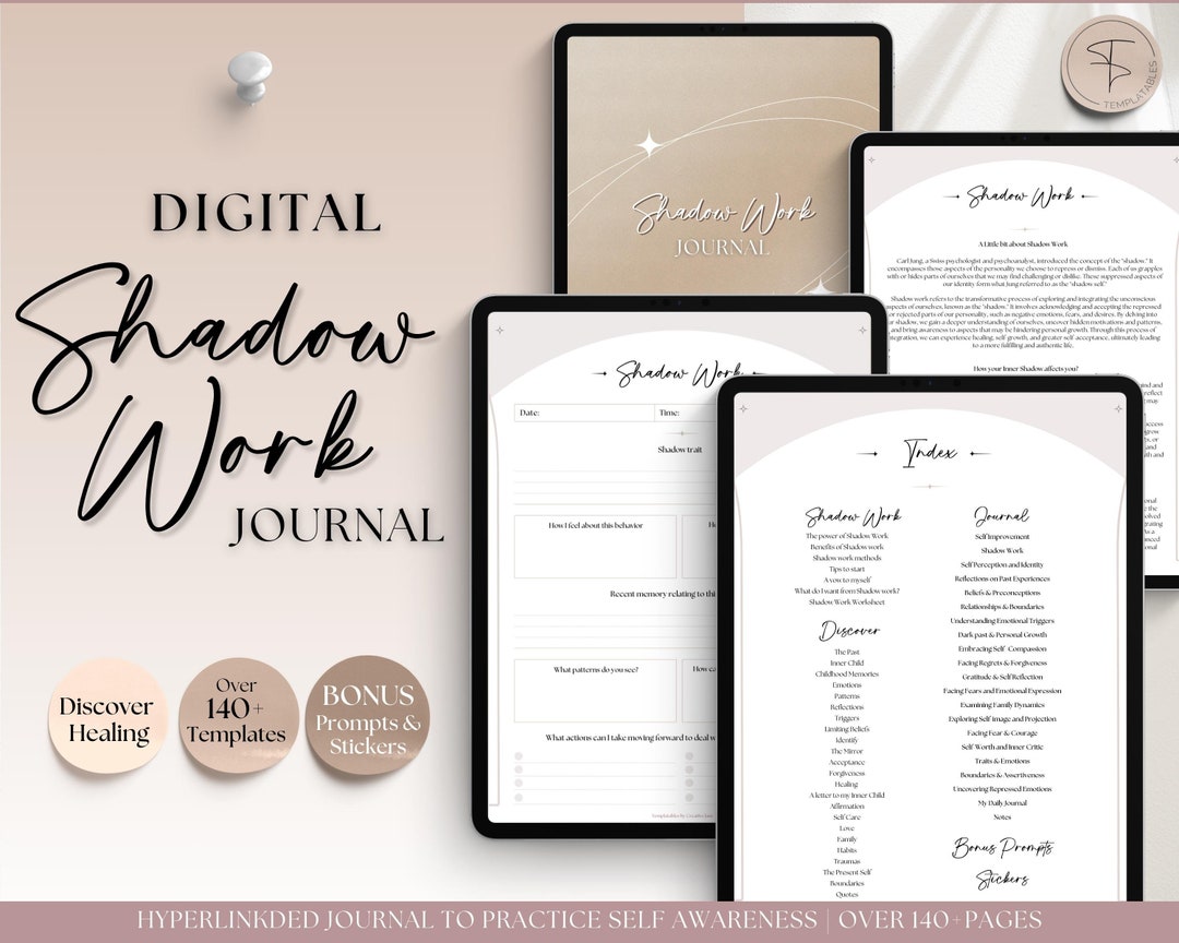Shadow Work Journal, Digital Guided Journal, 100+ Journal Prompts ...
