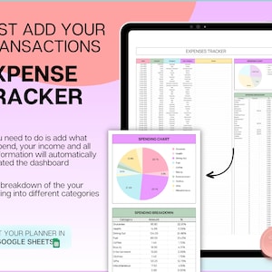 MONTHLY BUDGET SPREADSHEET! Google Sheets Budget Planner, Easy Budget ...