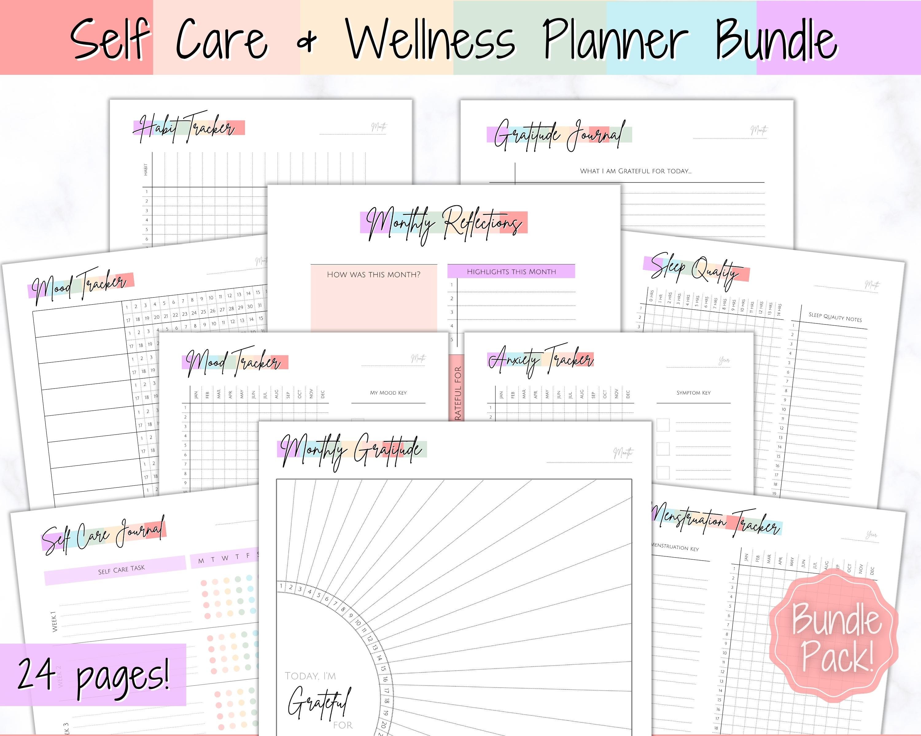 Wellness Planner & Self Care Journal BUNDLE Printable - Etsy UK