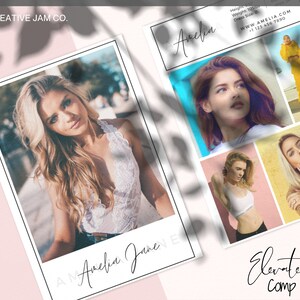 COMP CARD Template. Modeling Photocard! Zed Card for Models. Z Card ...