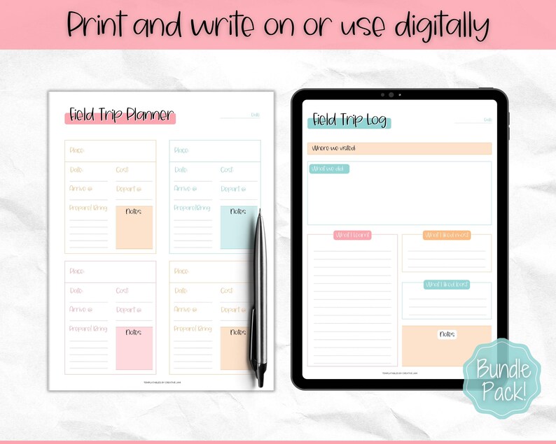 Field Trip Planner BUNDLE Printable Field Trip Log - Etsy