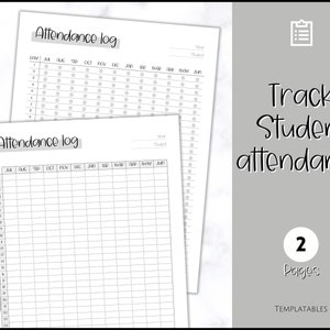 Attendance Sheet, Attendance Record Tracker, Printable Log, Homeschool ...