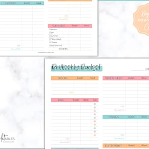 EDITABLE Biweekly Budget Planner, Bi-weekly Template, PDF Printable ...