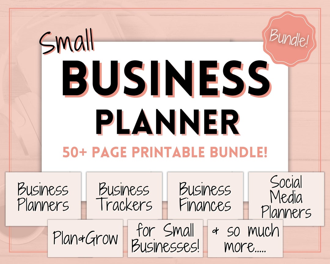Printable Business Planner BUNDLE, Small Business Planner, Side Hustle ...