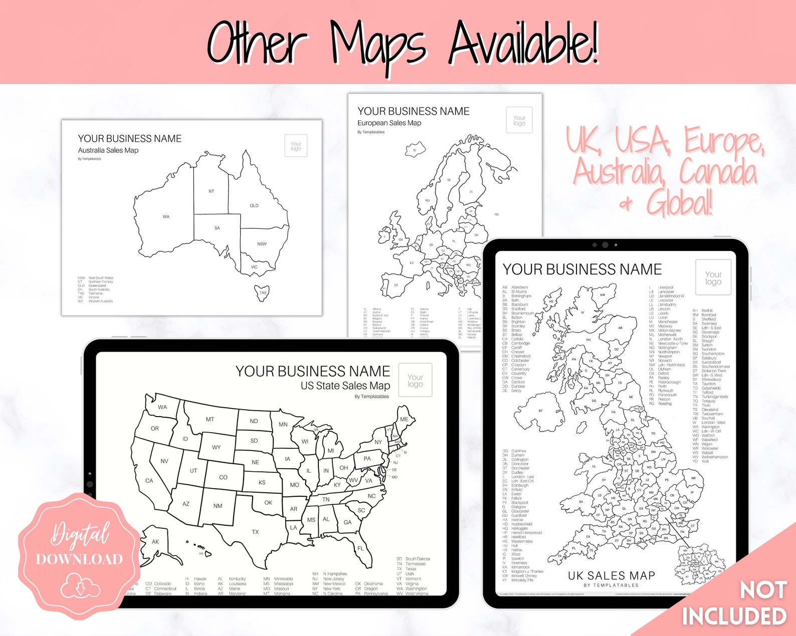 EDITABLE GLOBAL Sales Map Etsy World Sales Tracker Business - Etsy
