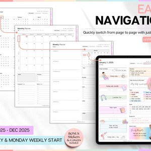 2025 Digital Planner, Daily, Weekly, Monthly Planner, iPad Planner ...