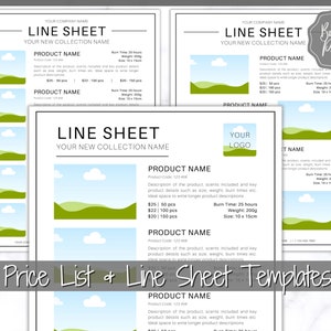 Line Sheet Template, Wholesale Catalog, Editable Wholesale Template ...