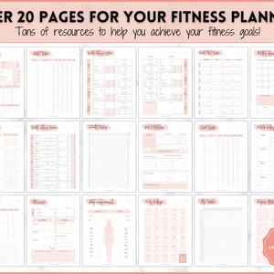 Fitness Planner, Weight Loss Tracker, BUNDLE, Workout Planner Fitness ...