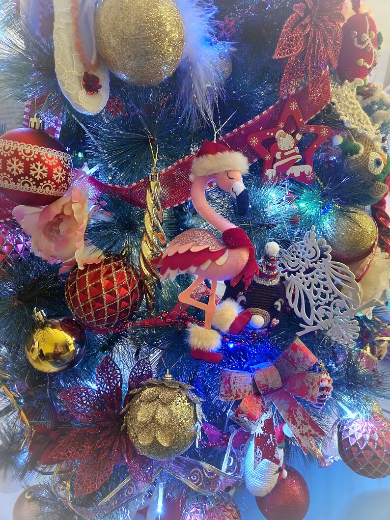 Flamingo Christmas Tree Ornament, Flamingo Charm, Flamingo Christmas ...