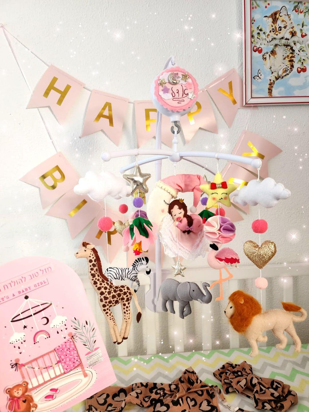 Safari Baby Mobile, Safari Day Dreamer, Giraffe Baby Mobile, Safari ...