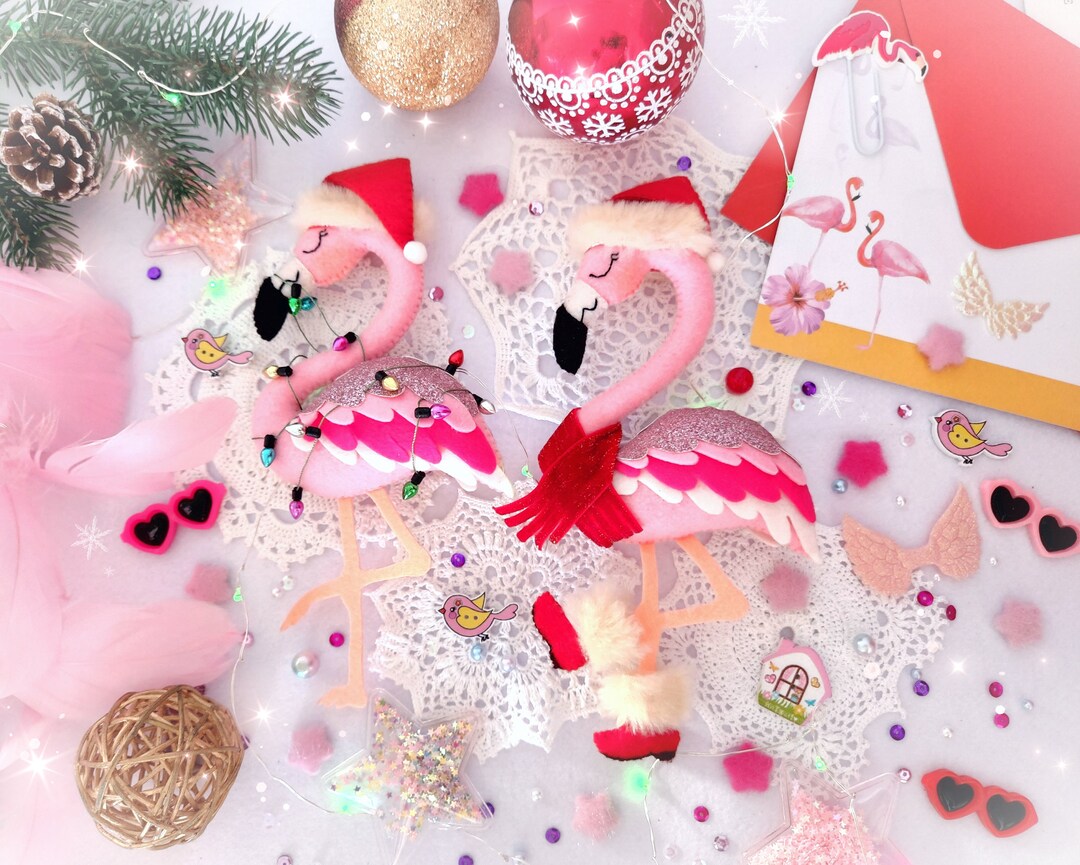 Flamingo Christmas Tree Ornament, Flamingo Charm, Flamingo Christmas ...