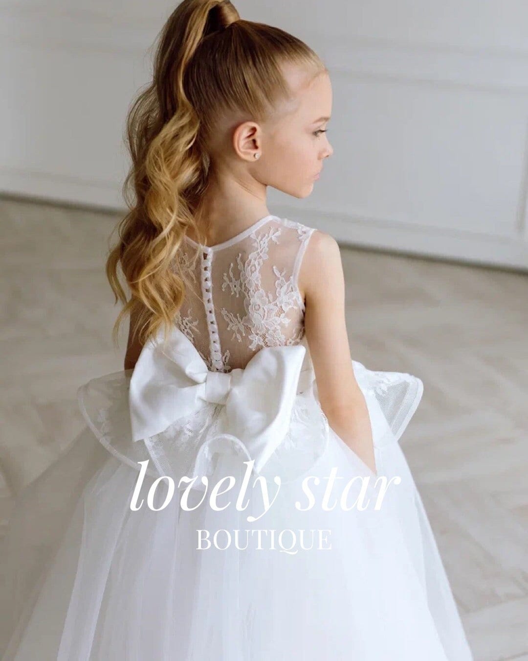 Mini Bride Dress,peplum Dress,lace Flower Girl Dress,holy Communion ...