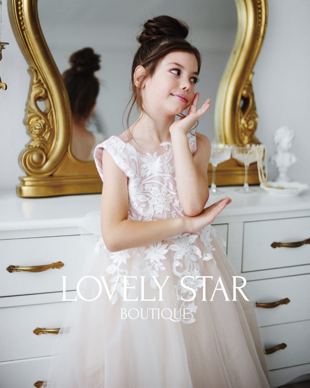 Baby Girl Dress Girl Wedding Dress Mini Bride Dress Lace Flower Girl ...