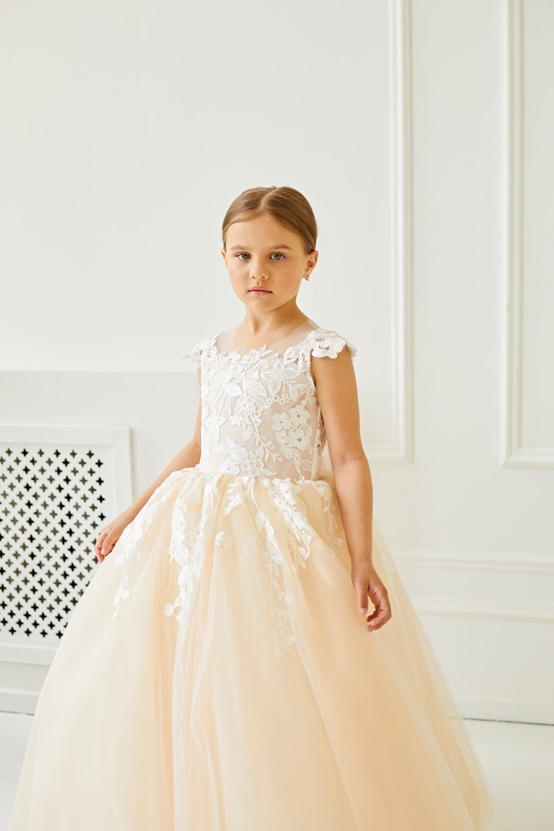Lace Flower Girl Dress Princess Flower Girl Dressflower Girl - Etsy