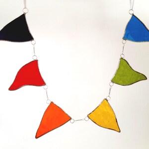Stained Glass Bunting, Rainbow Flags Keepsake Gift, House Warming ...
