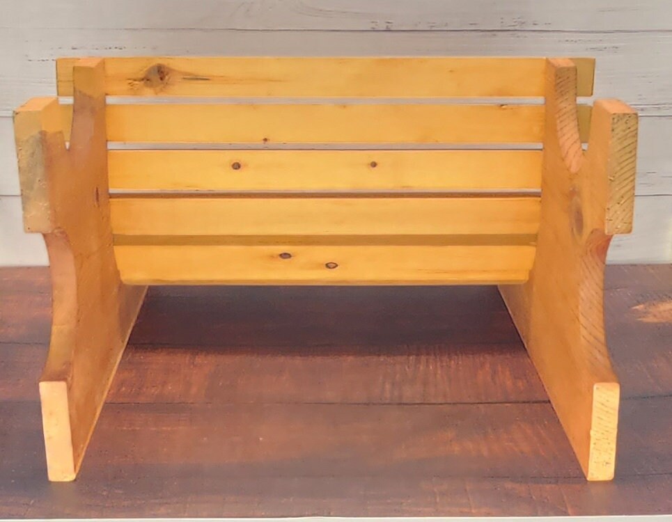Wooden Slatted Doll's Bench or Small Childs Benchteddy Bear ...