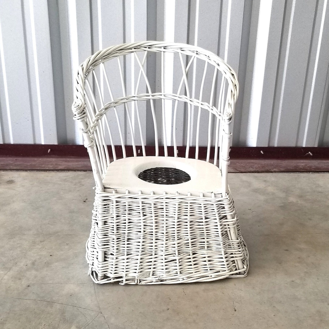 Victorian Child's Wicker Potty Training Chair|nursery Decor|plant ...