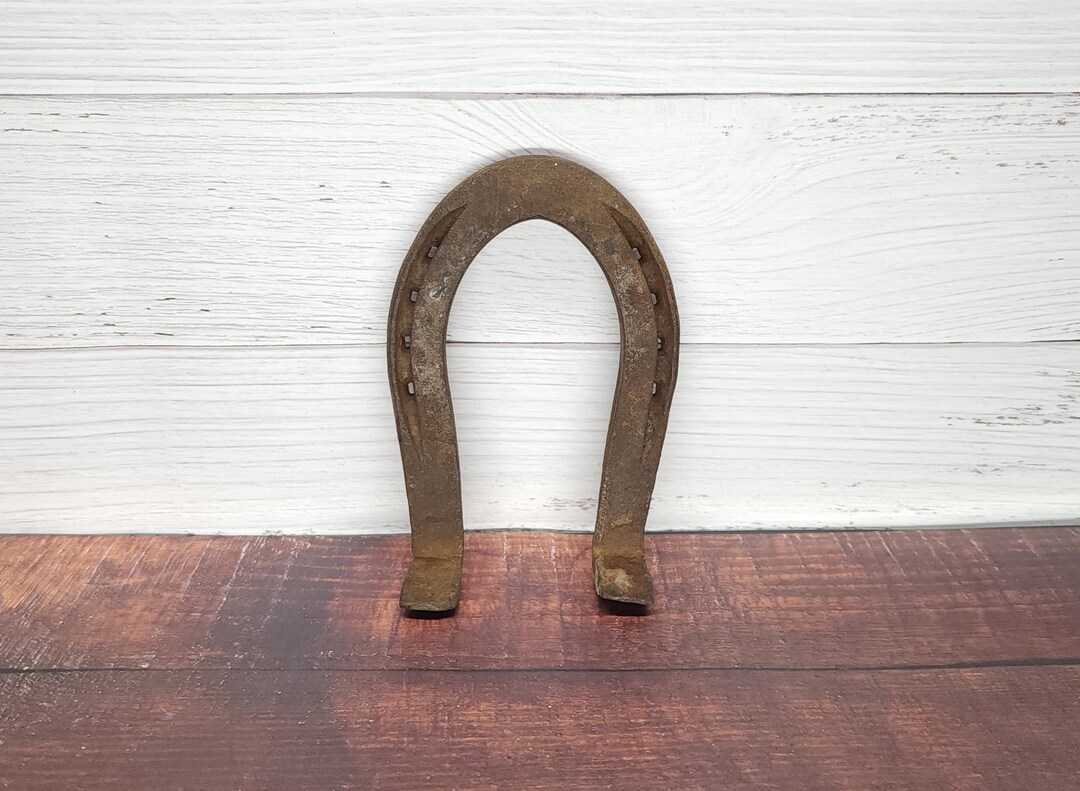 Rustic Hand Forged Rusty Iron Mule Shoe|primitive Decor|modern ...