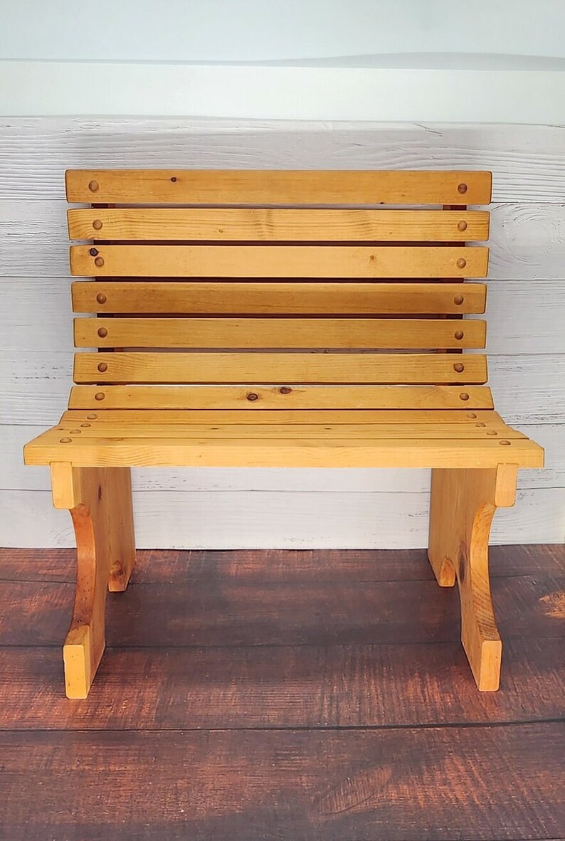 Wooden Slatted Doll's Bench or Small Childs Benchteddy Bear ...