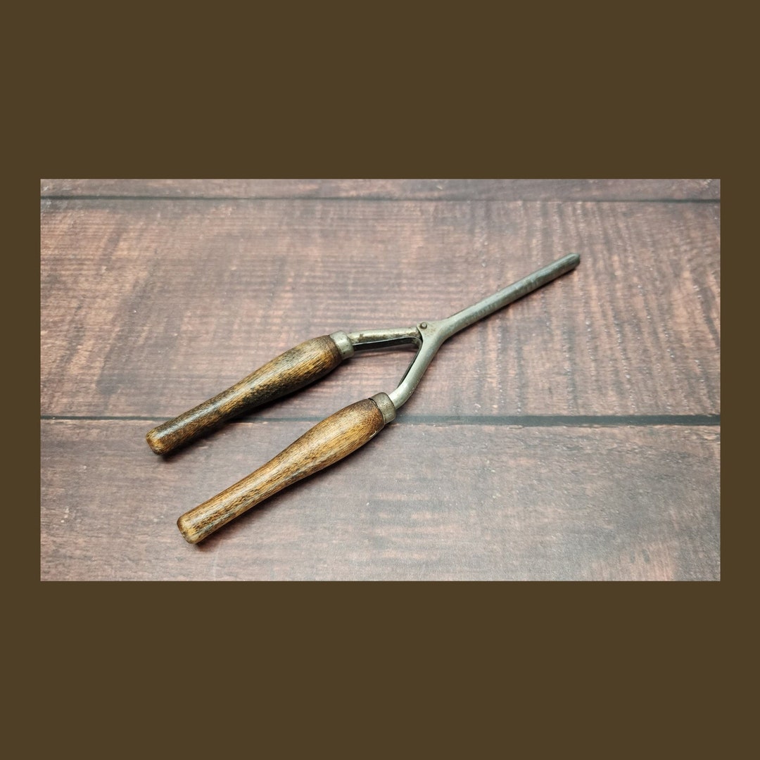 Antique Little Princess Curling Iron With Wooden Handles|modern ...