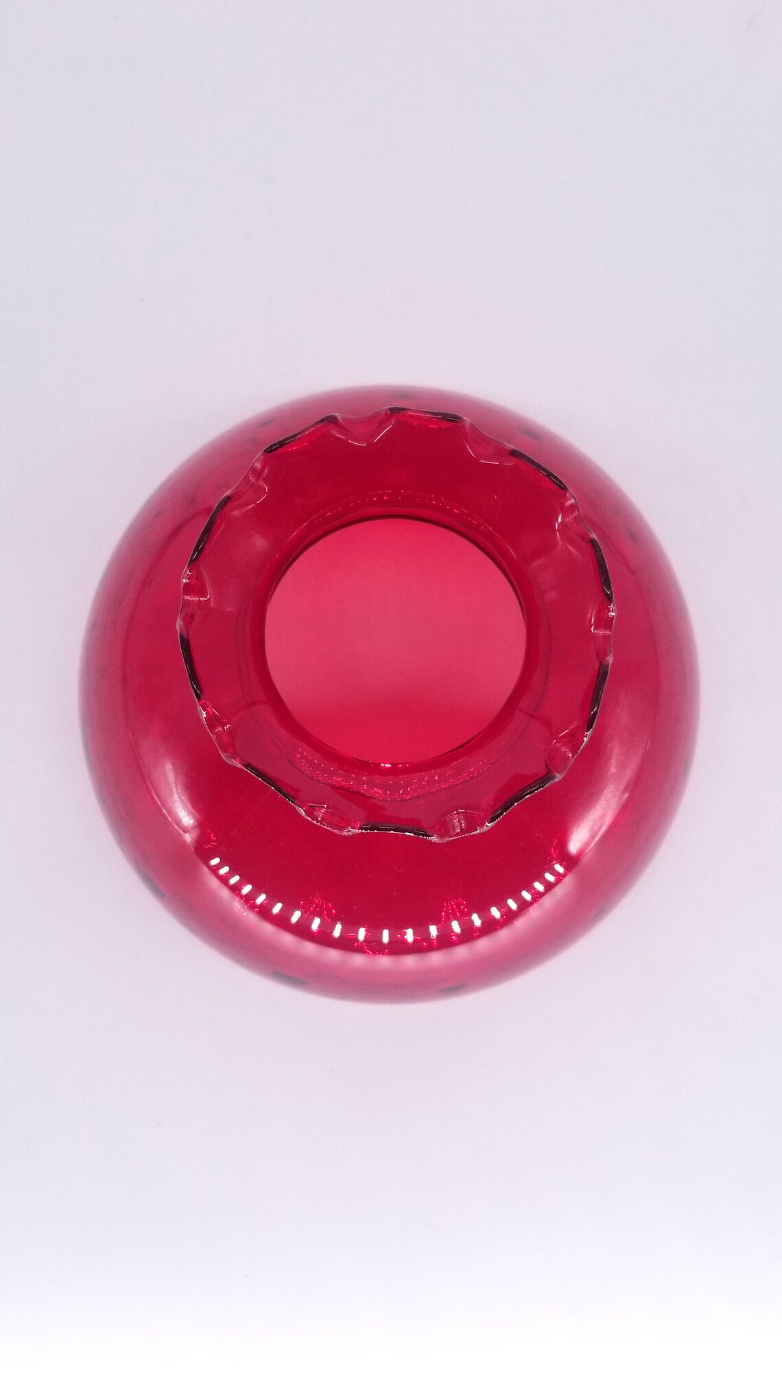 Ruby Dot Optic Student Lamp Shade With Crimped Top Red Lamp | Etsy