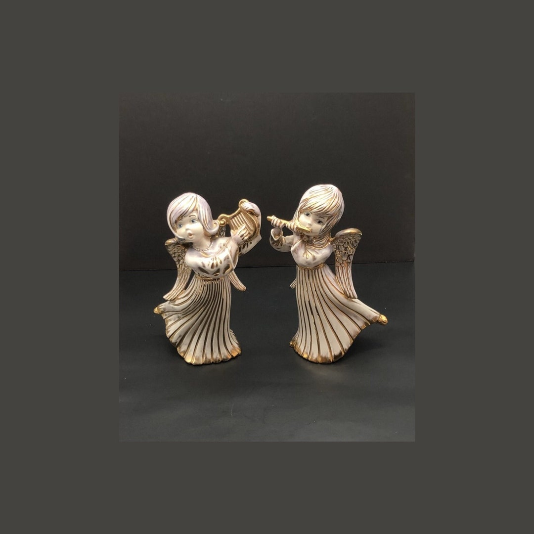 Vintage Atlantic Mold Ceramic Angels|christmas Decoration|angel Decor ...