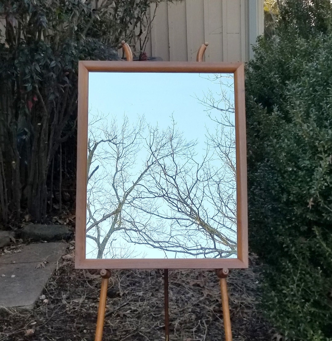 Mid-century Modern Mirror in a Walnut Frame|mcm Living Room Decor ...