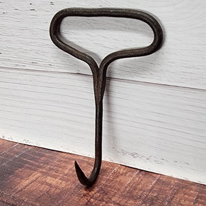 Primitive Hand Forged Hay Hook|rustic Coat Hook|antique Farm Tools ...