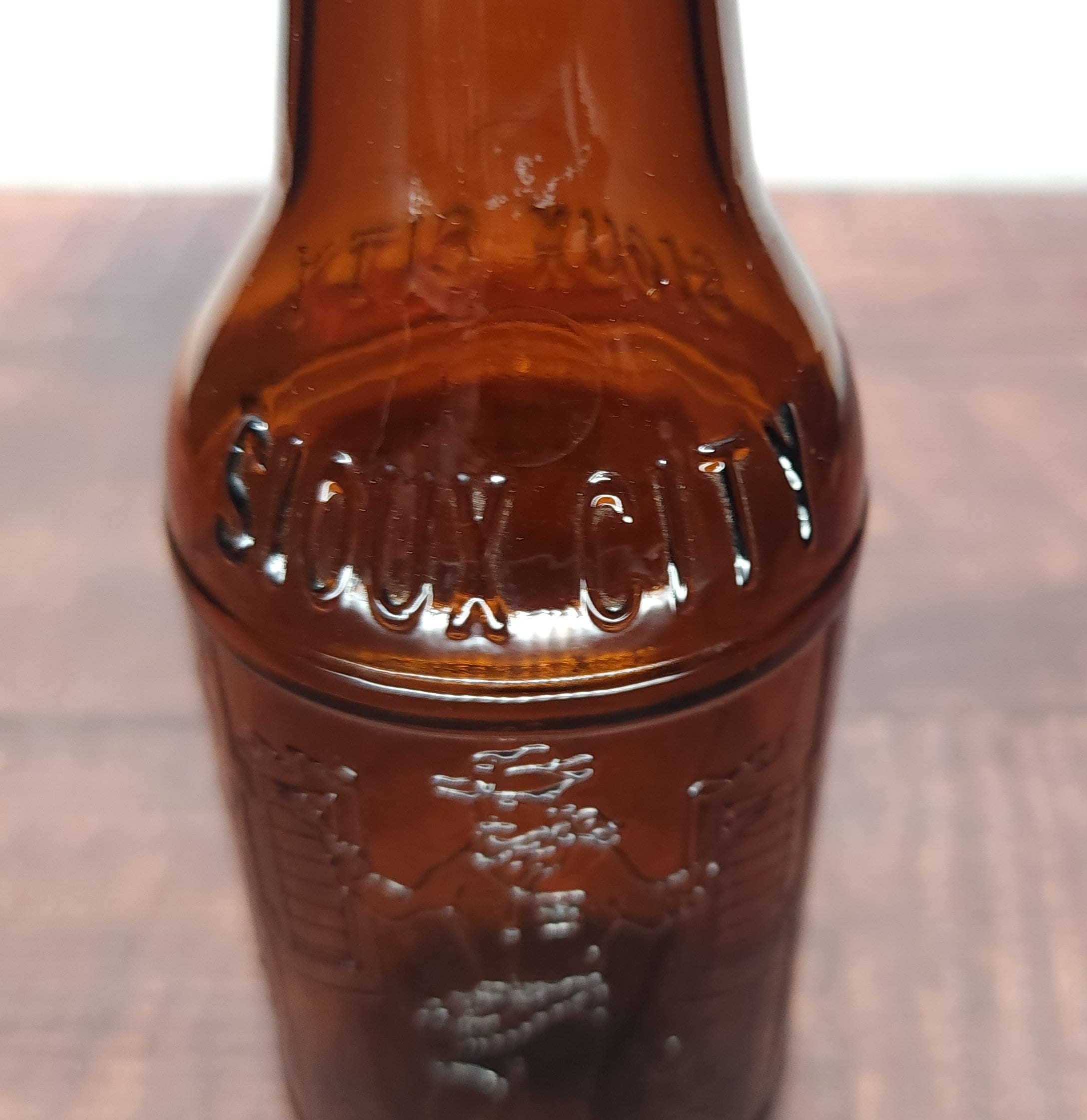 Vintage Deep Ambercolored Sioux City Sarsaparilla Bottle With Label and ...