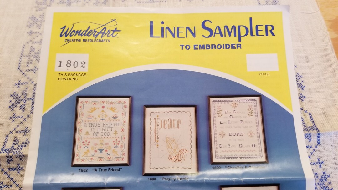 A True Friend Needlecrafts Linen Sampler 1802 by Wonder Art - Etsy