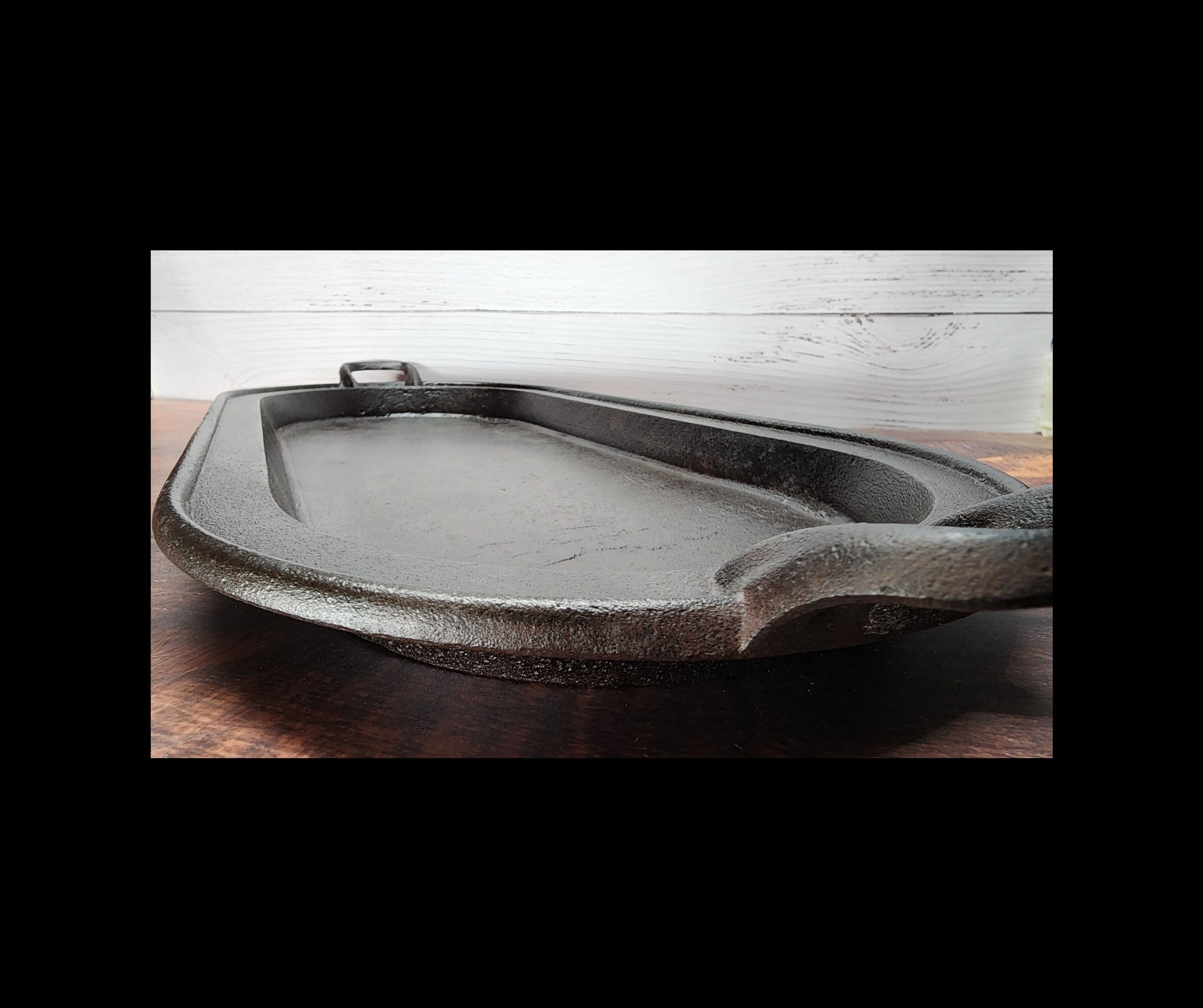 Large Antique Cast Iron Oval Griddle Sad Iron Heater No. 8iron ...