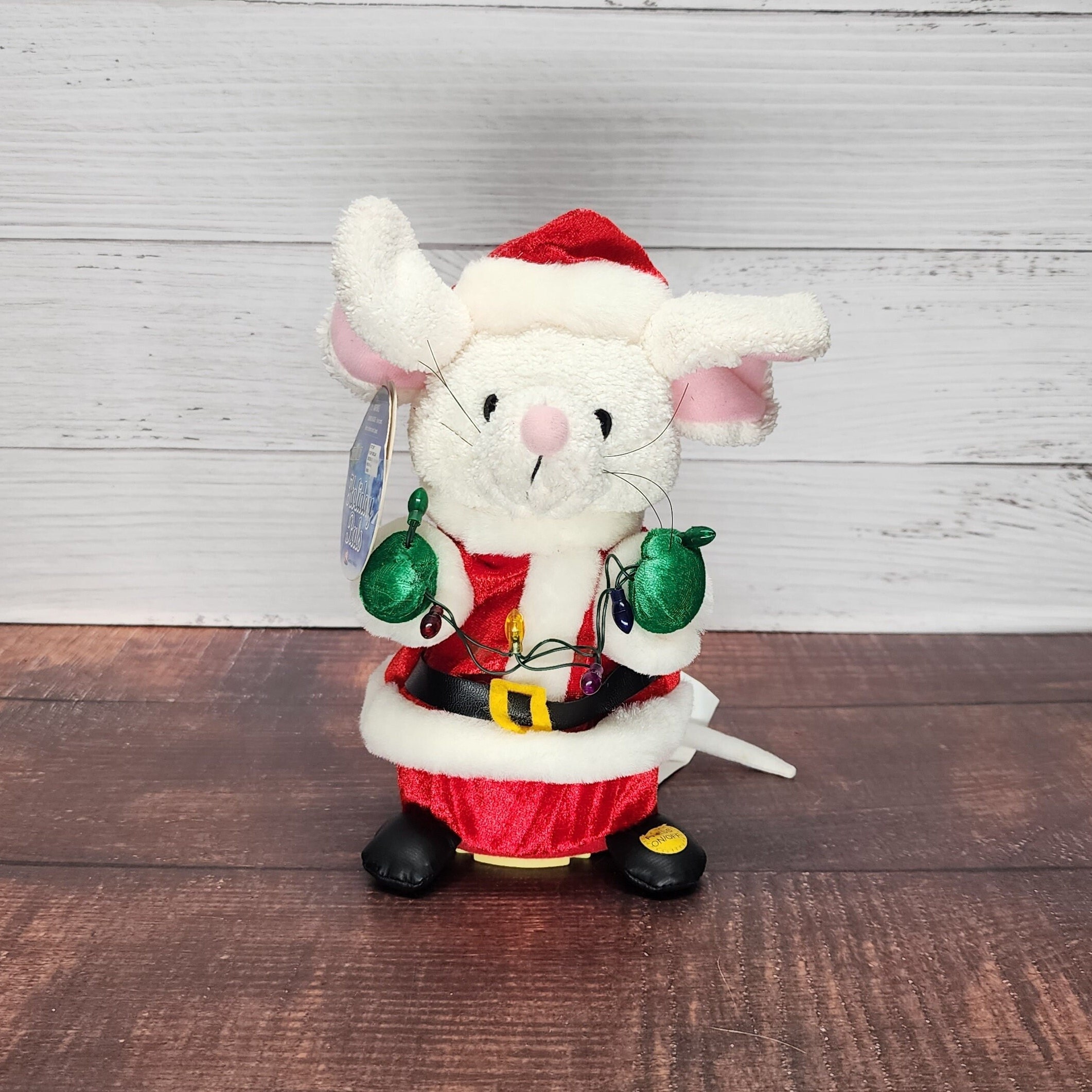 Gemmy Holiday Pals Animated Santa Claus Mouseholiday Decorationchristmas Ornamentcute Musical ...