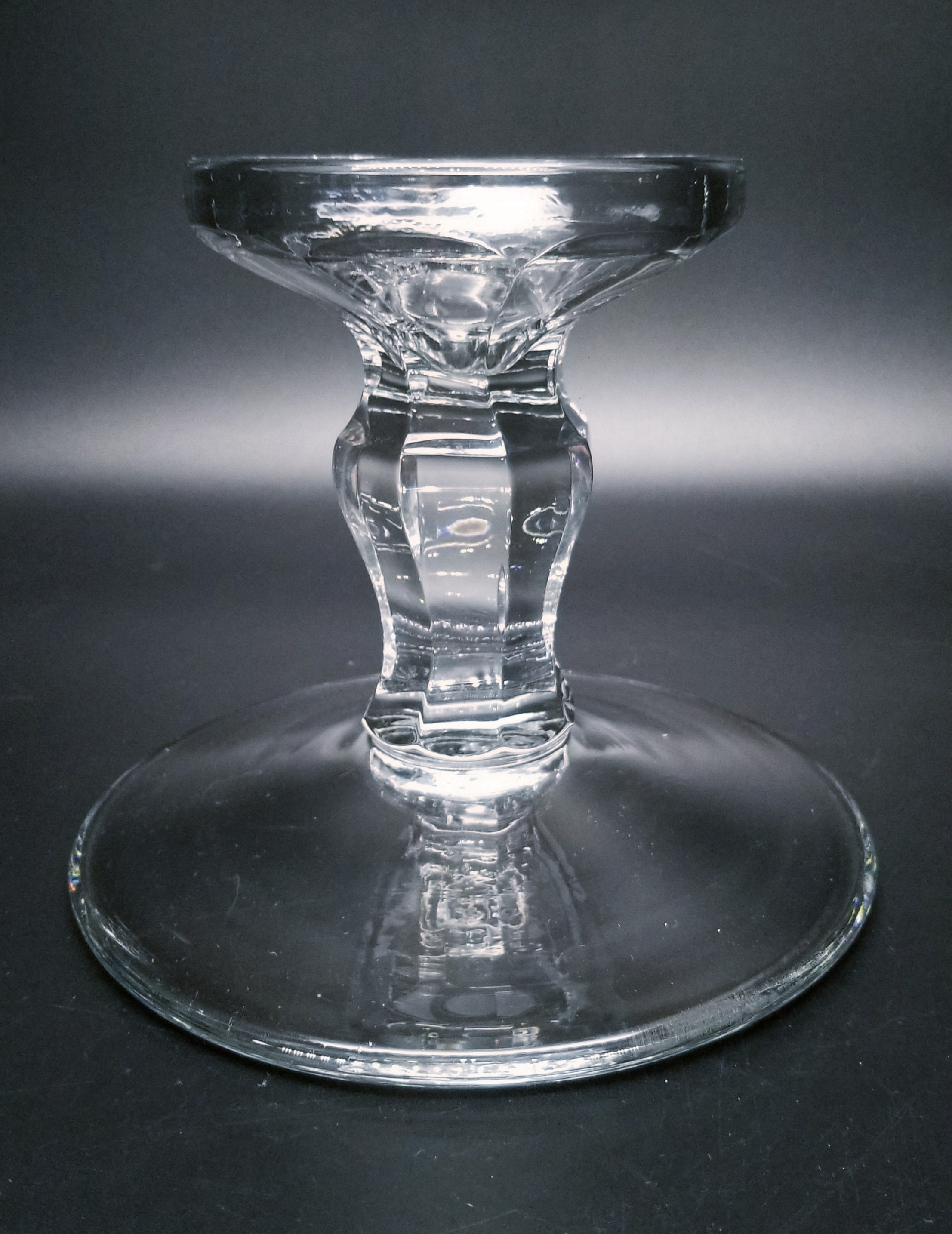 Antique Large Clear Glass Punch Bowl With Separate Pedestal - Etsy