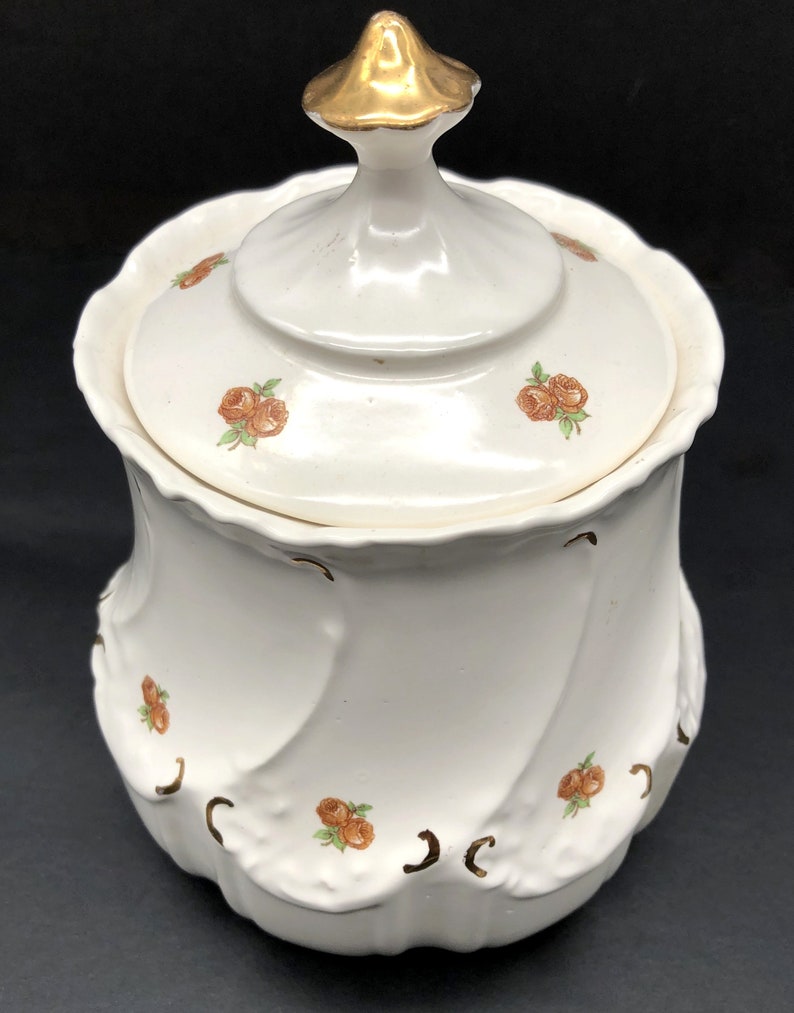 Antique Porcelain Biscuit Jar|vintage Cookie Jar|kitchen Decor|food ...