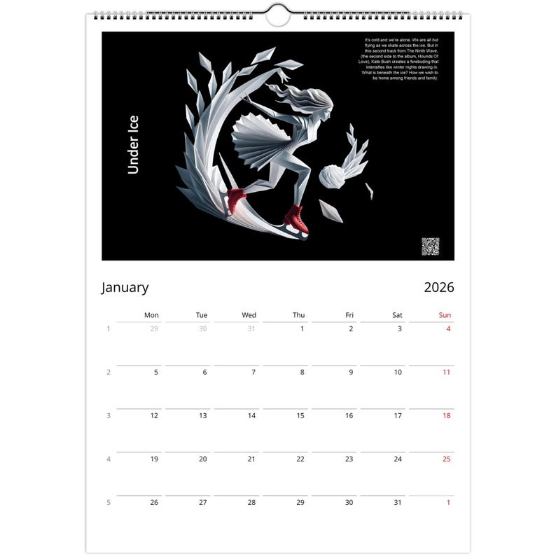 Moments of Pleasure 2026 Calendar (A4 or A3) - Tribute to Kate Bush ...