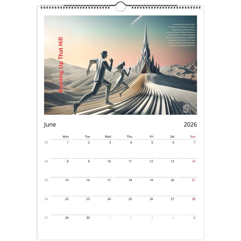 Moments of Pleasure 2026 Calendar (A4 or A3) - Tribute to Kate Bush ...