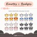 Crown (gold/red) Twitch Badges and Emotes | Discord Emotes | Youtube ...