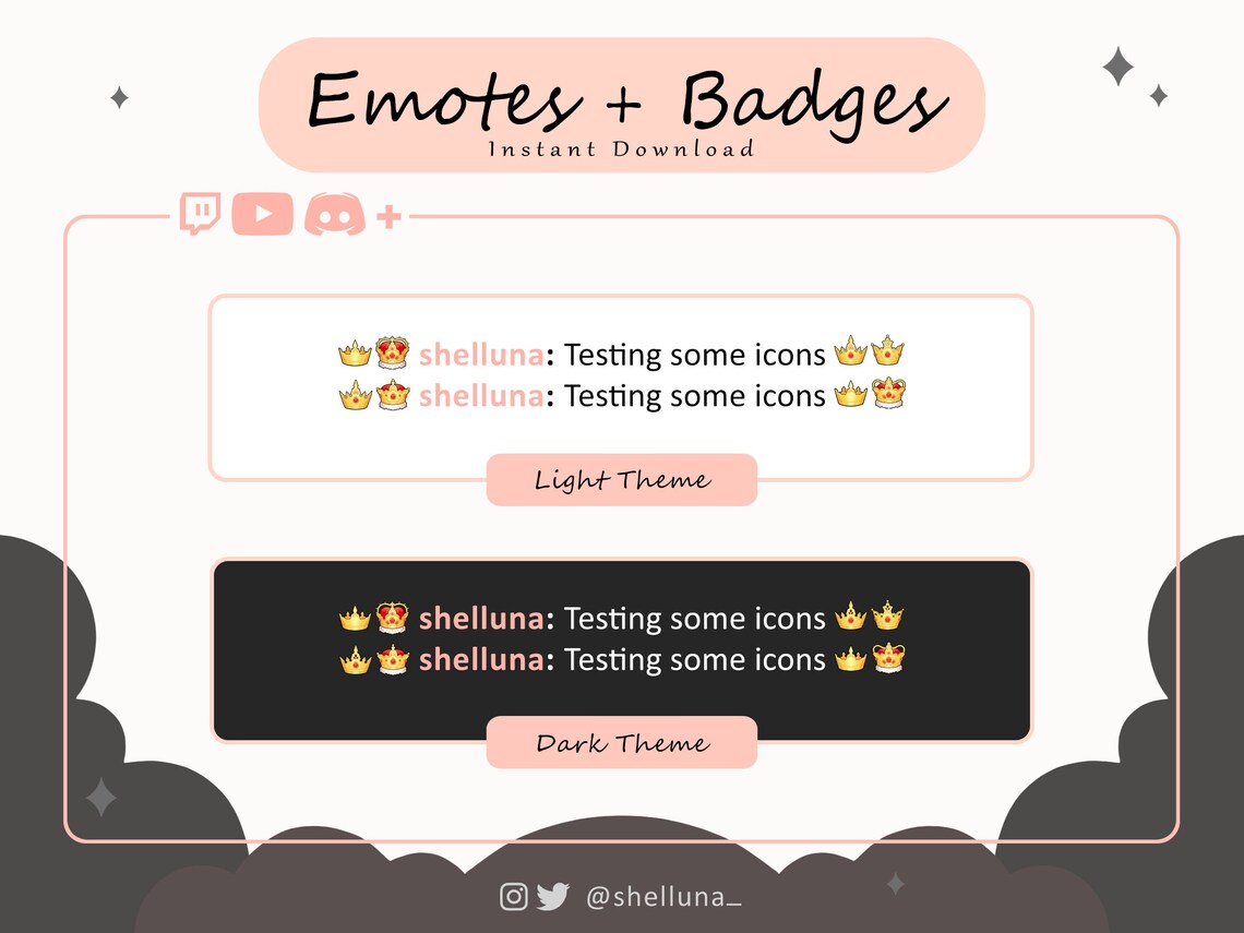 Crown (gold/red) Twitch Badges and Emotes | Discord Emotes | Youtube ...