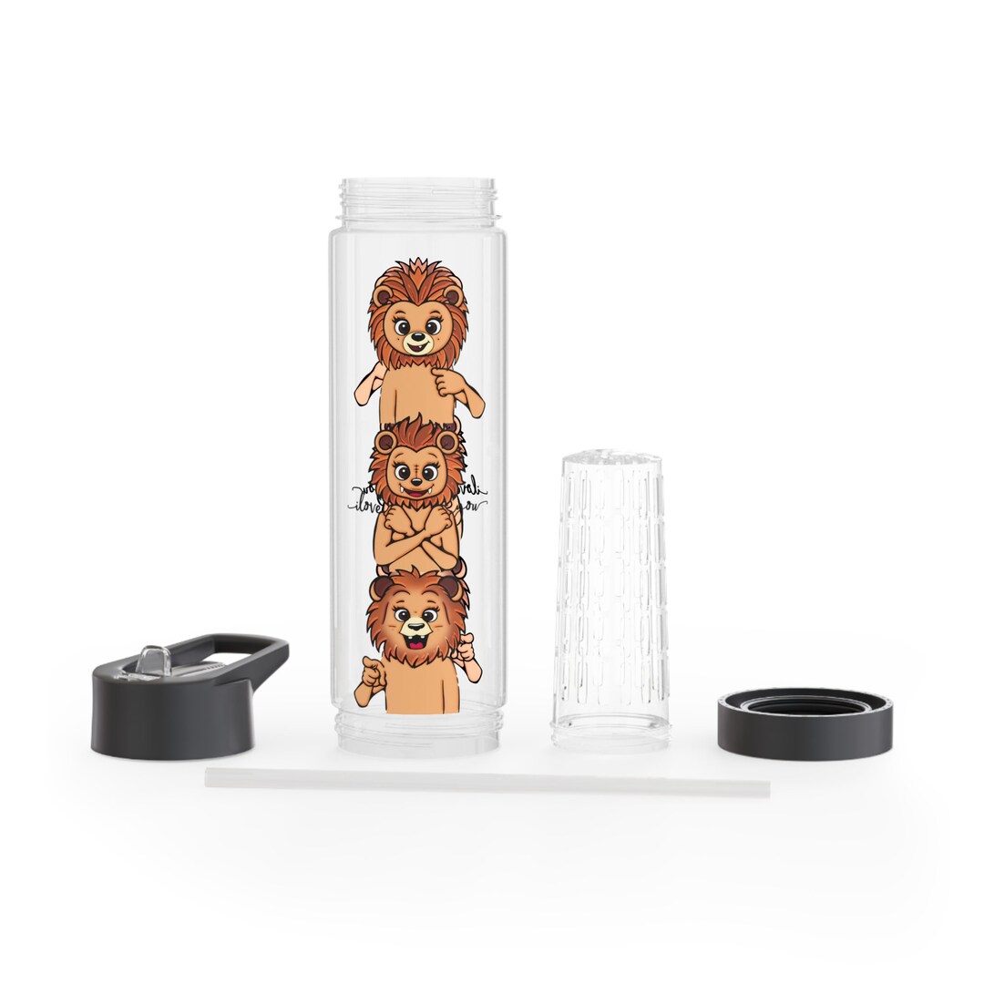 Lions ASL American Sign Language I Love You Infuser Water Bottle - Etsy