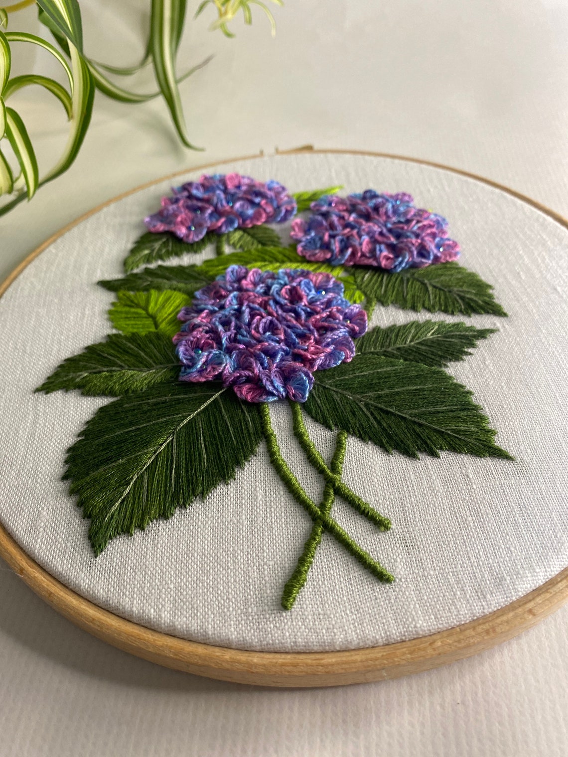 Hydrangeas,embroidery Hoop,floral Embroidery,botanical Embroidery - Etsy